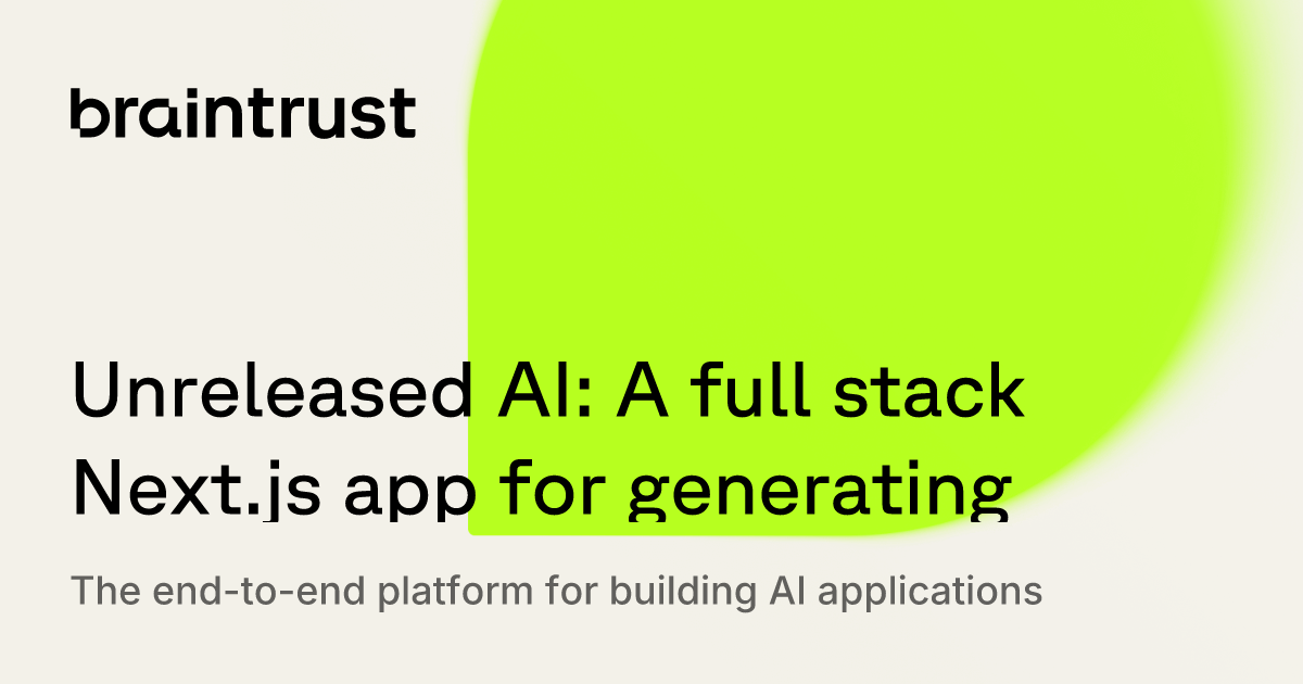 Unreleased AI: A full stack Next.js app for generating changelogs - Docs - Braintrust